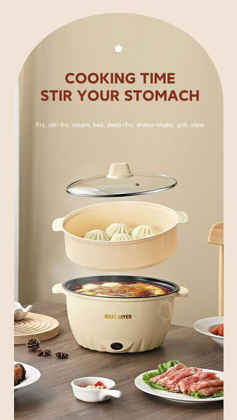 DAERRYS 5L Multifunctional Electric Cooker With Steamer Non-Stick Rice ...