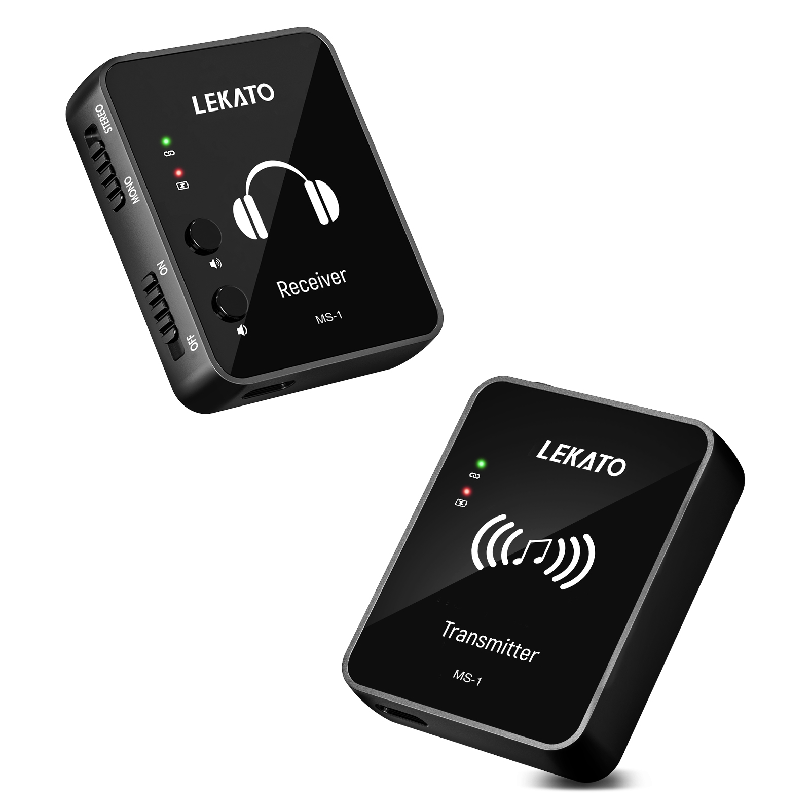 LEKATO MS-1 2.4GHz In Ear Monitor System IEM Wireless Audio Transmitter ...