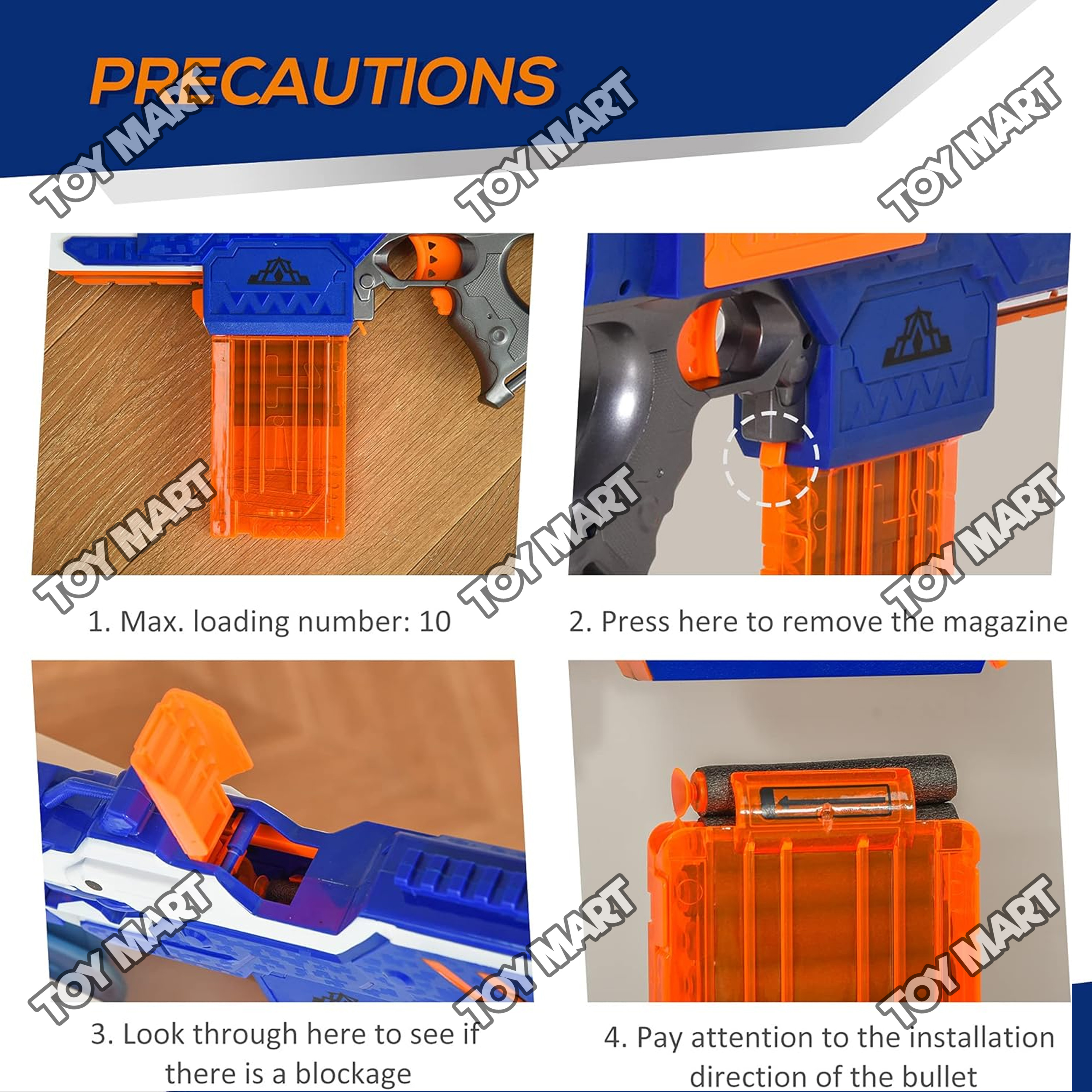 BLAST Long Barrel Stryfe Soft Bullet Toy Gun EVA Dart Blaster Toy for ...