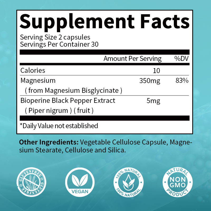 Magnesium Glycinate Capsules 1000mg Magnesium Supplement Magnesium ...