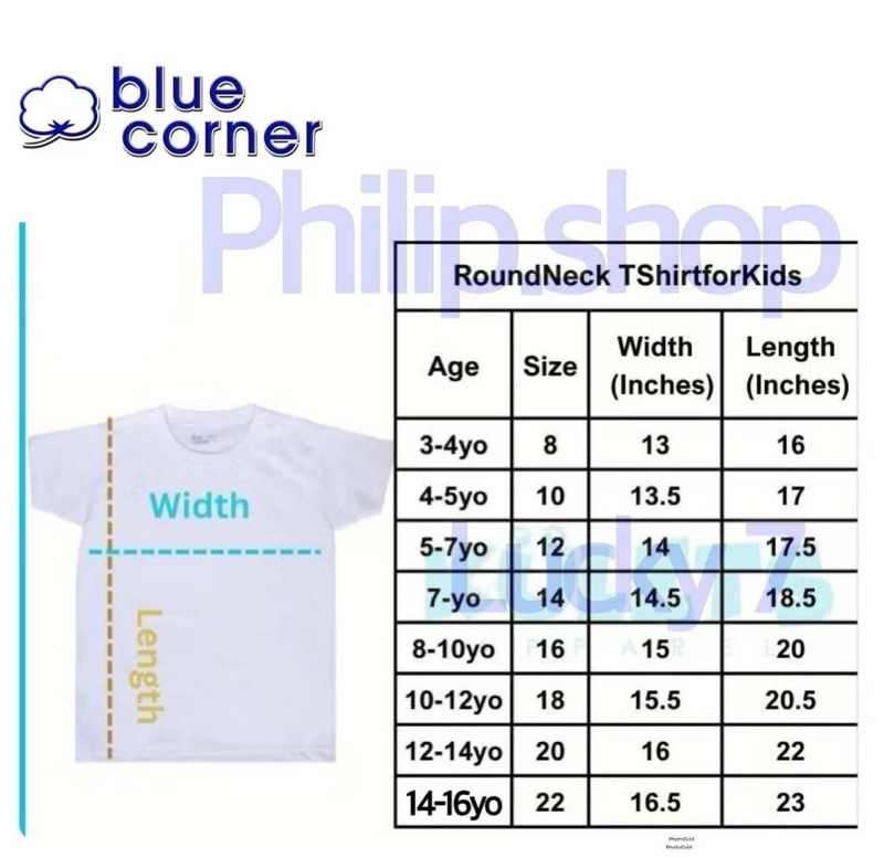 Kids Blue Corner V Neck Plain White (3 To 16 )Years Old 100% Cotton ...