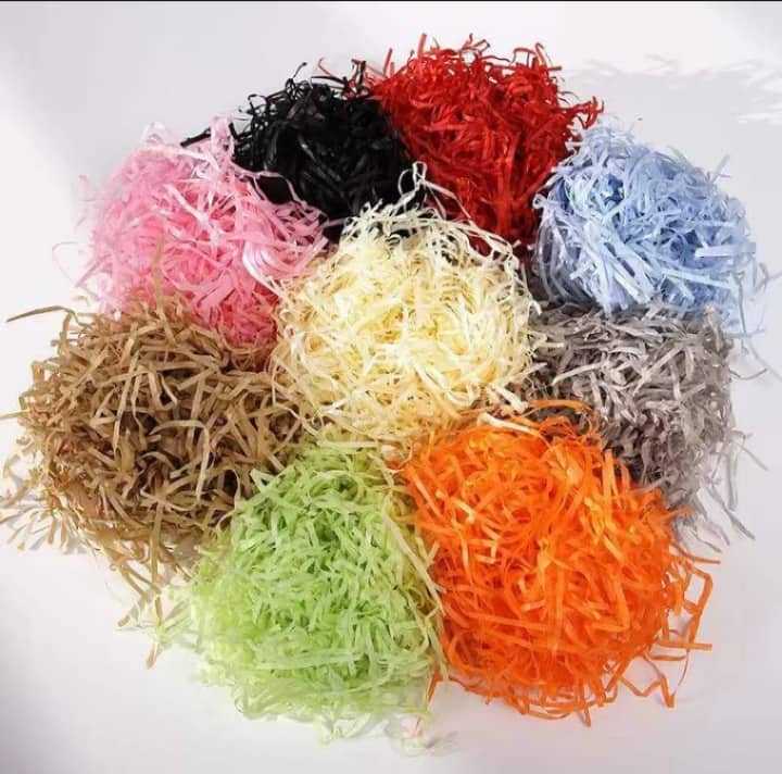 100G Crushed Papercut Paper Gift Box Paper Fillers Crinkled Colorful ...