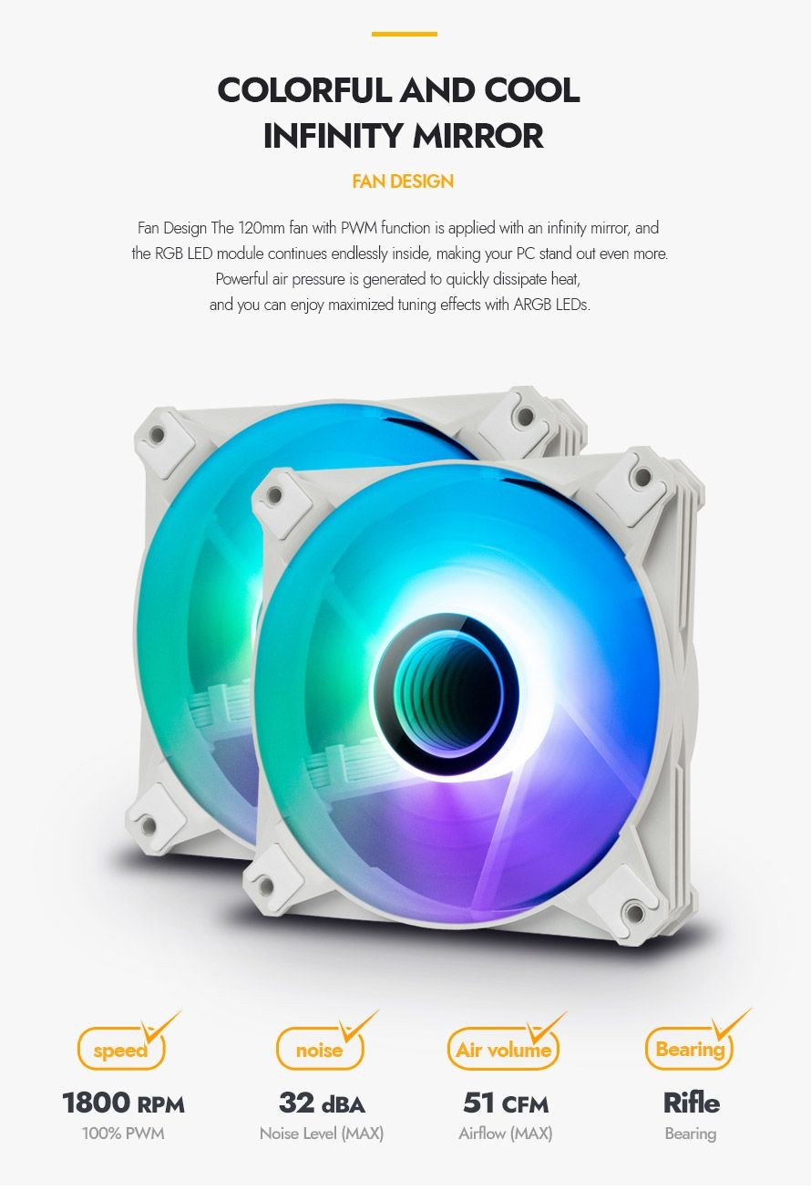 Darkflash CPU Liquid Cooler Fan Wave DV240S ARGB AIO 240mm (White) | itw | Shopee Philippines