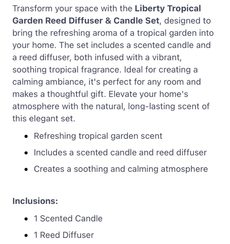 Liberty Diffuser and Candle Set | Shopee Philippines