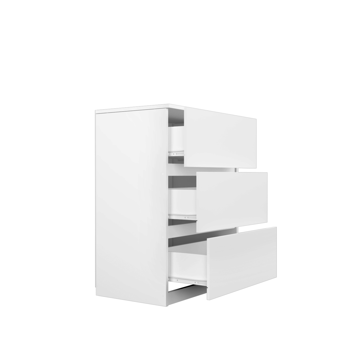 KitchenZ L60 x W40 x H81.5 cm Wooden Chest Drawer with 4 layers Drawer ...
