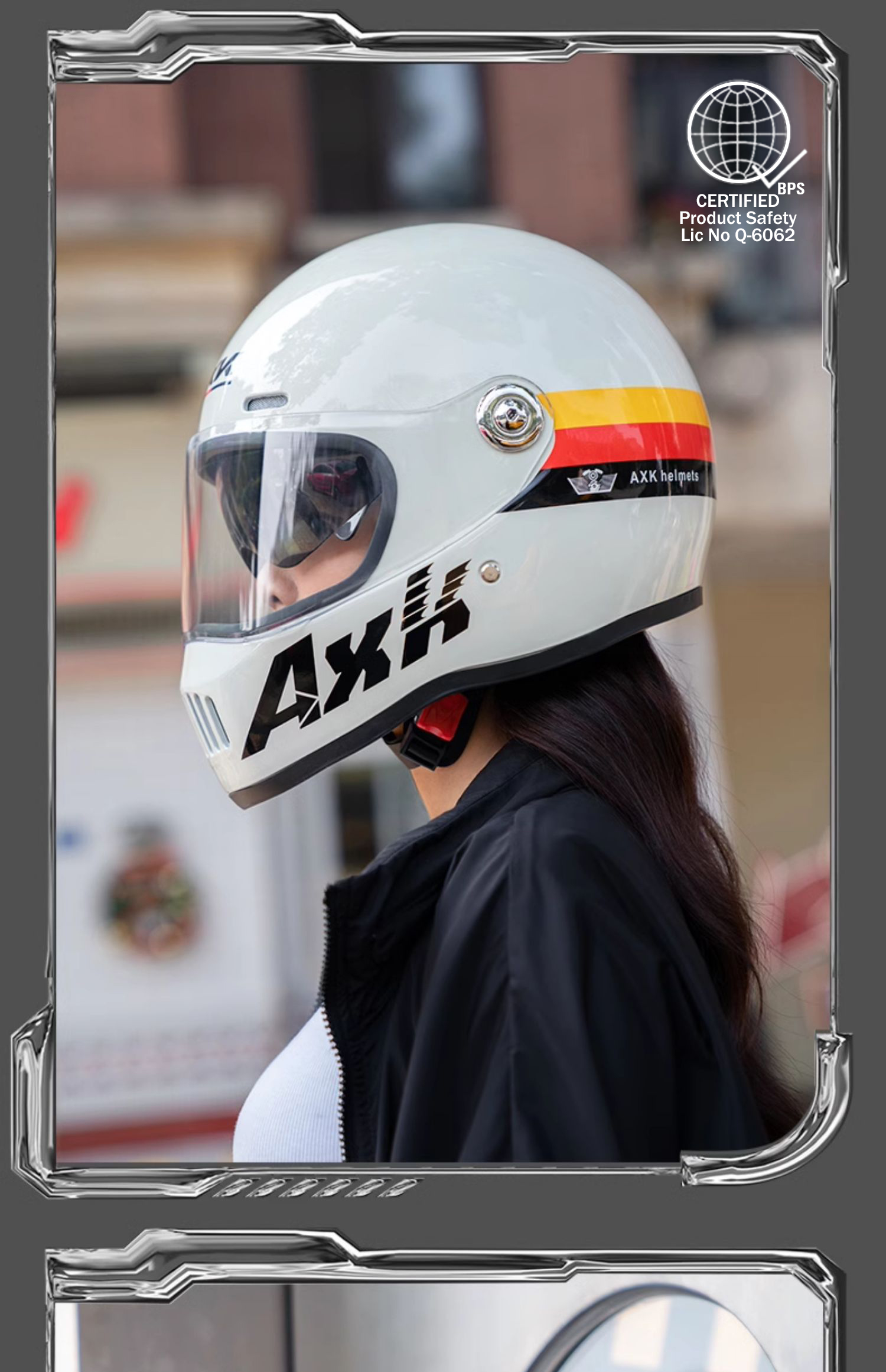 AXK MOTO Color Full Face Helmet Model 901 Motorcycle Safety Helmet with ...