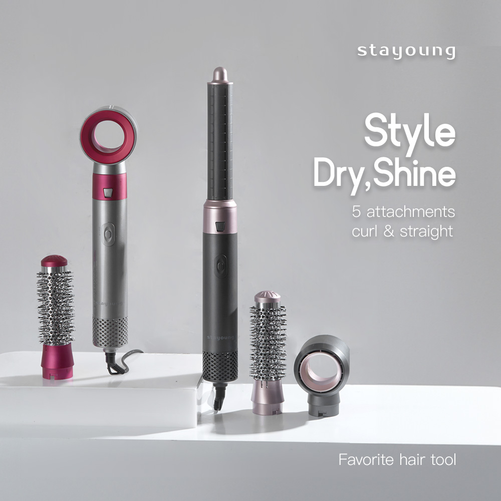 【Best Value 5in1】STAYOUNG 5 In 1 Hair Styler C2 Blower Straightener ...