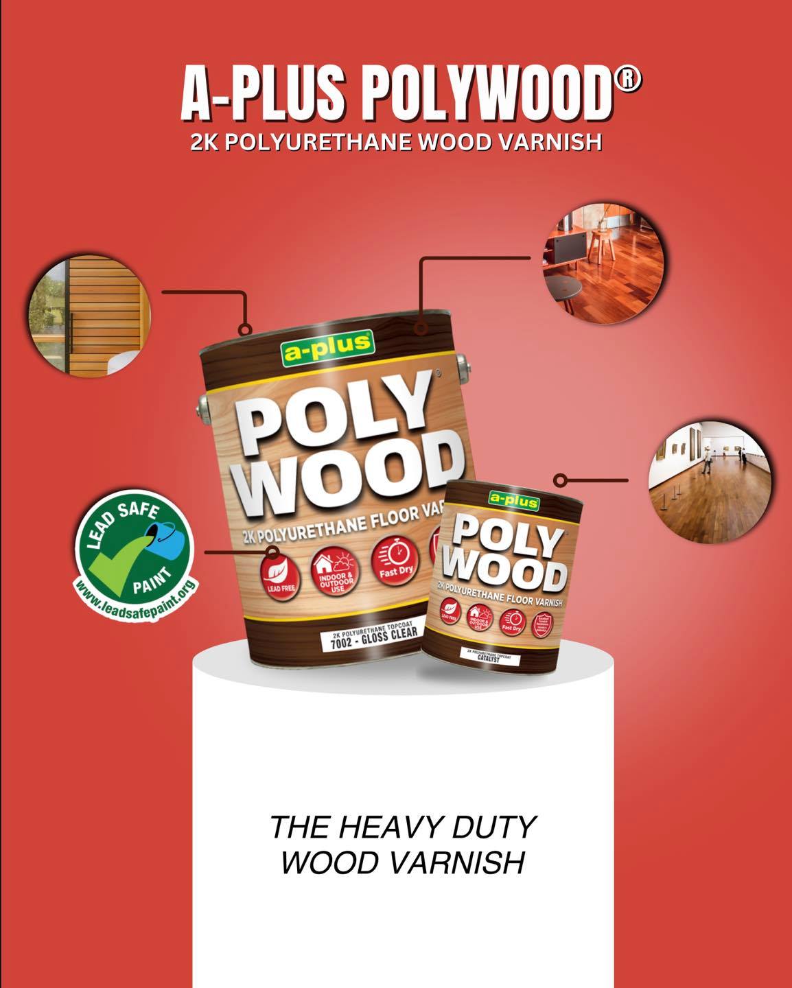 A-PLUS POLYWOOD® HI-PERFORMANCE 2K POLYURETHANE FLOOR VARNISH (with ...
