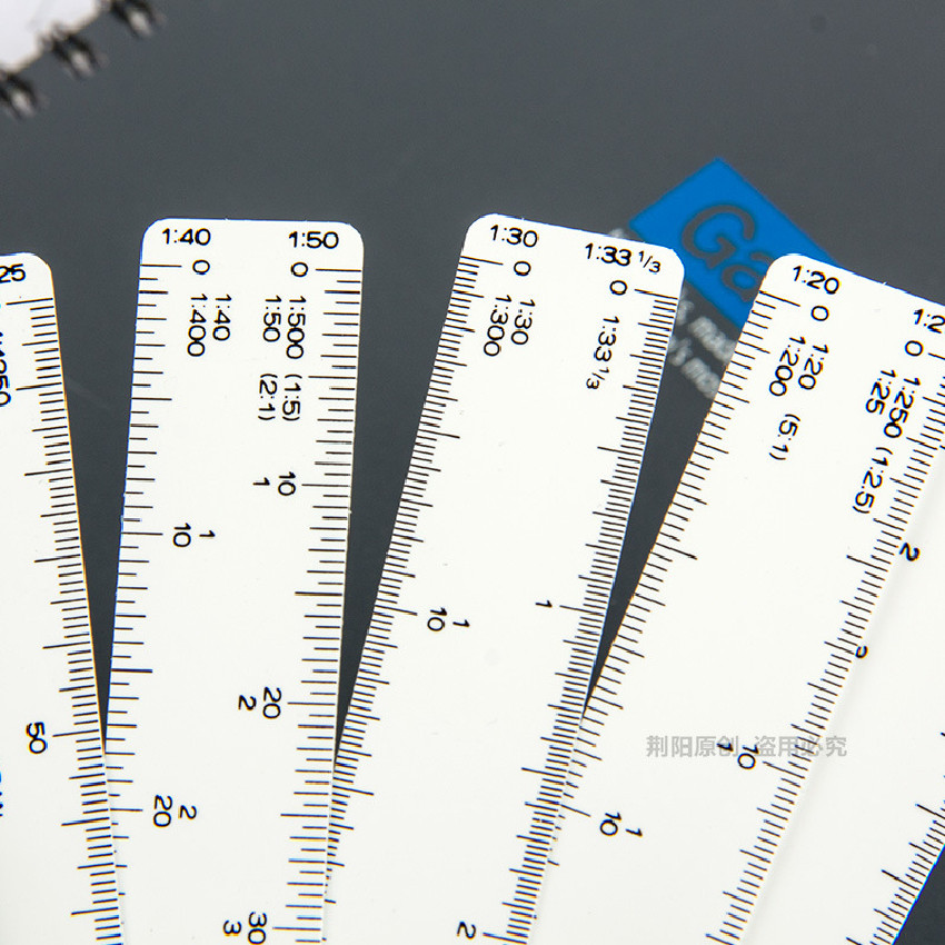 Fan Scale Ruler Fan Shape Ruler Architecture Technical Drawing Scale ...