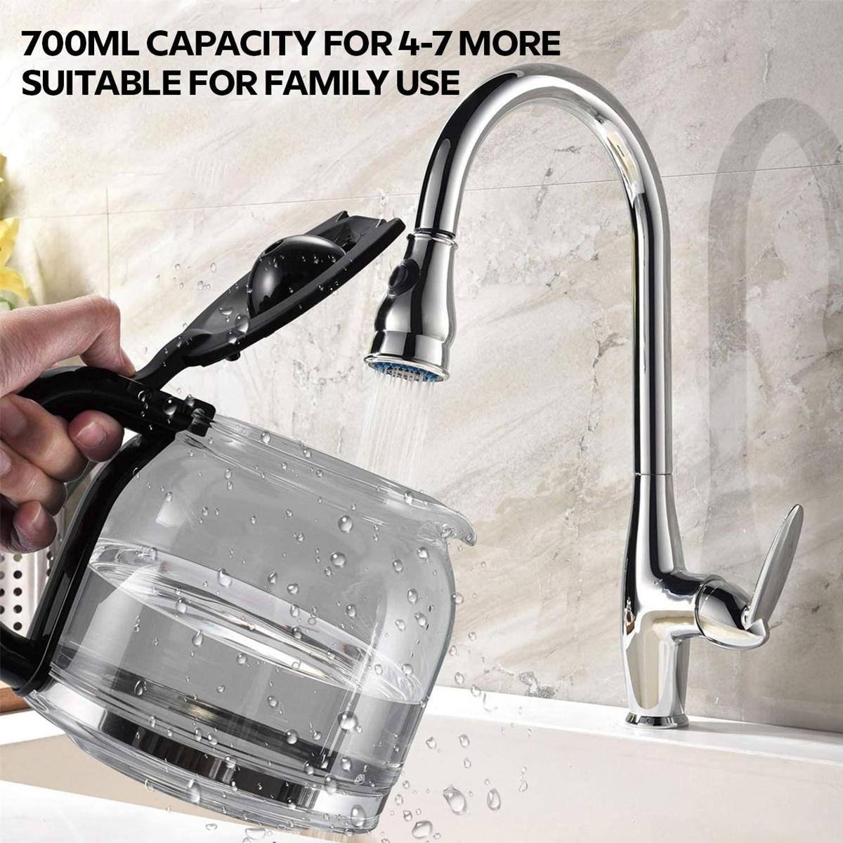 Vermax Drip Coffee Maker 7 Cups Coffee Machine 0.7L Glass Carafe w ...