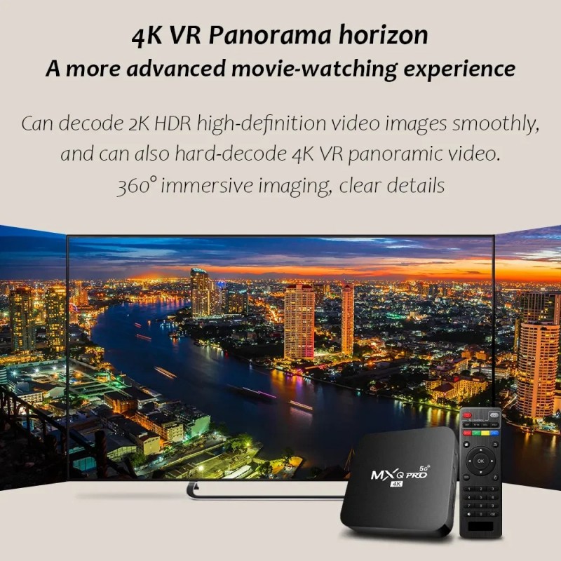 New Smart TV Box MXQ-PRO 4K HD Android Dual-WIFI 3D Video Media Player ...