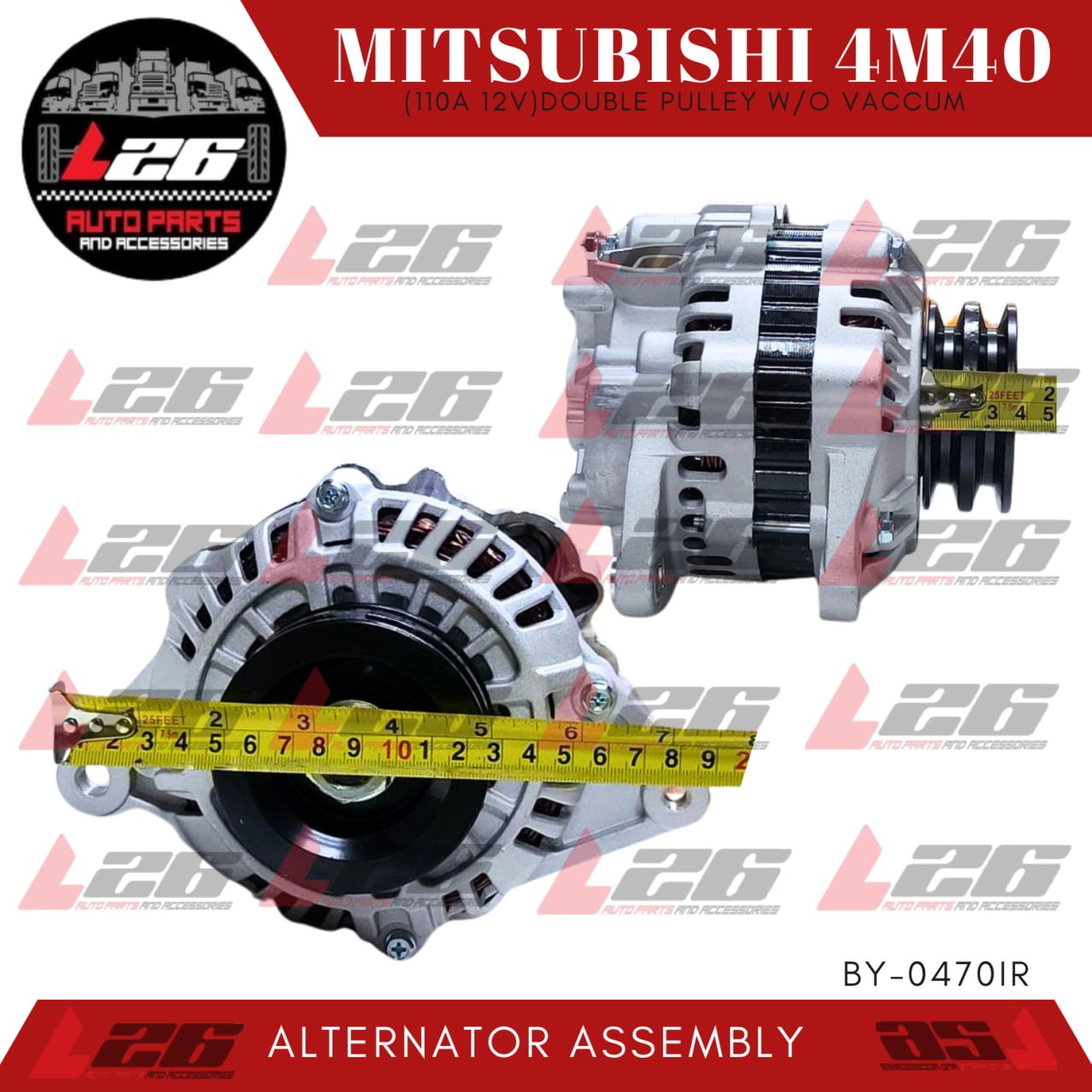 MITSUBISHI PAJERO 4M40 Alternator Assembly 110 AMPERES 12v BY-0470IR ...
