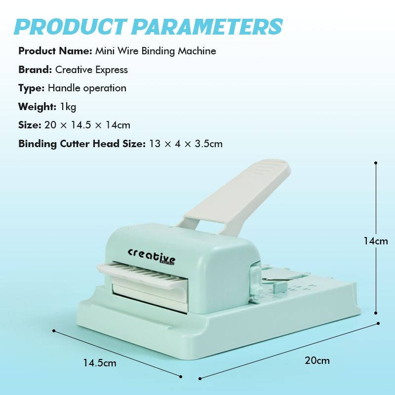 Creative 3:1 Mini Binding Machine Replaceable Wire And Spiral ...