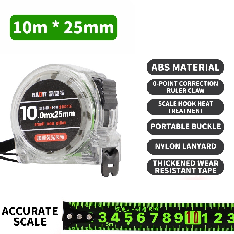 5/10m Metro Steel Measuring Tape Fluorescerous Auto Lock Meter Tape ...