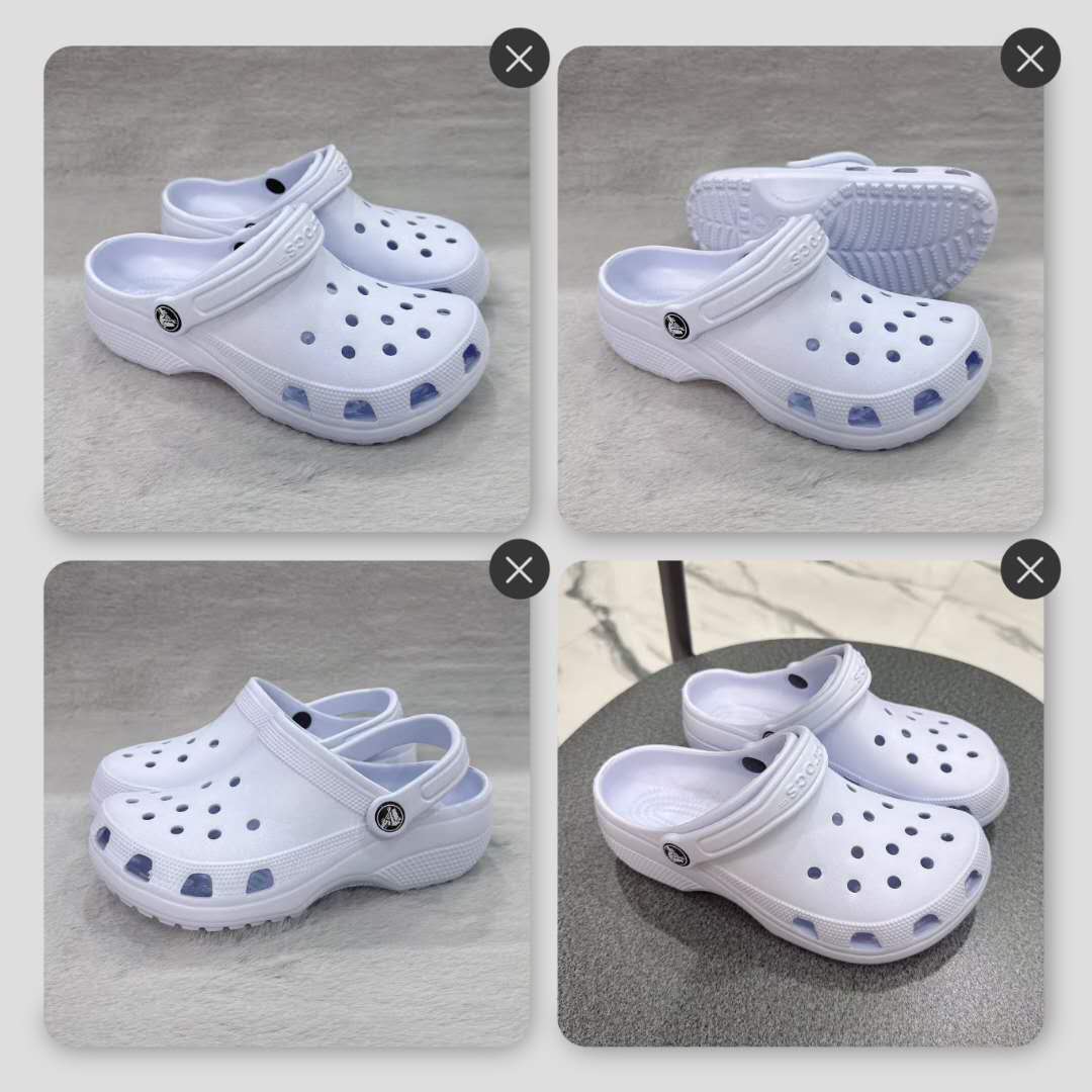 crocs Classic clog slippers, all rubber material, more lightweight and ...