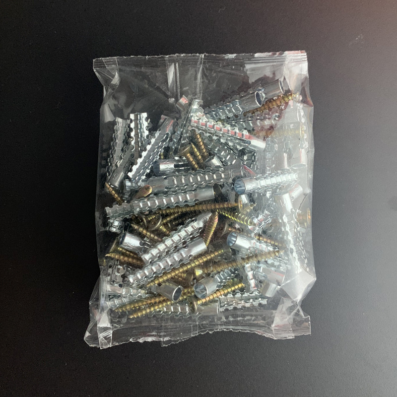 50Pcs Light iron expansion pipe expansion screw serrated expansion plug ...