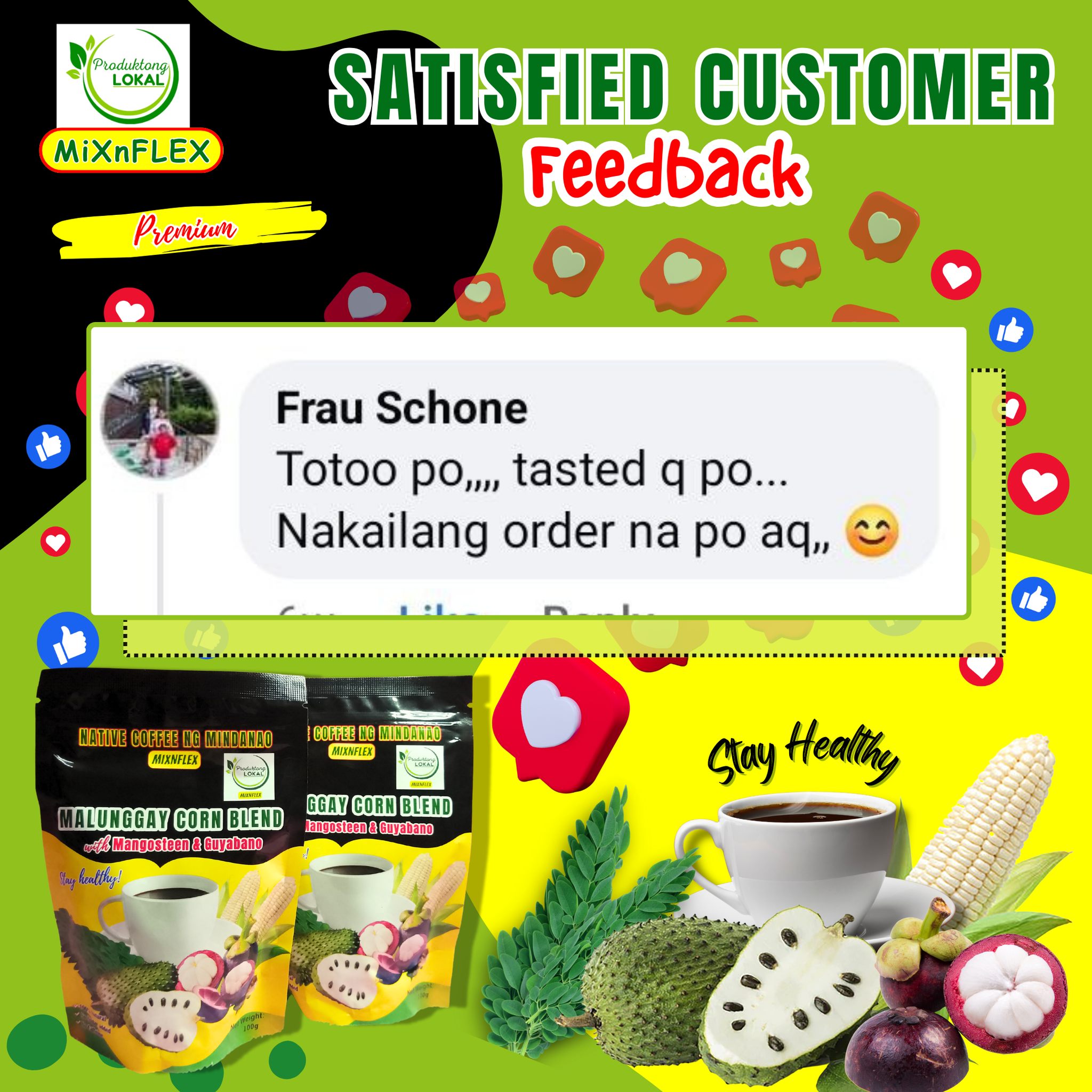 MixnFlex Coffee Malunggay Corn Coffee with Mangosteen and Guyabano by ...
