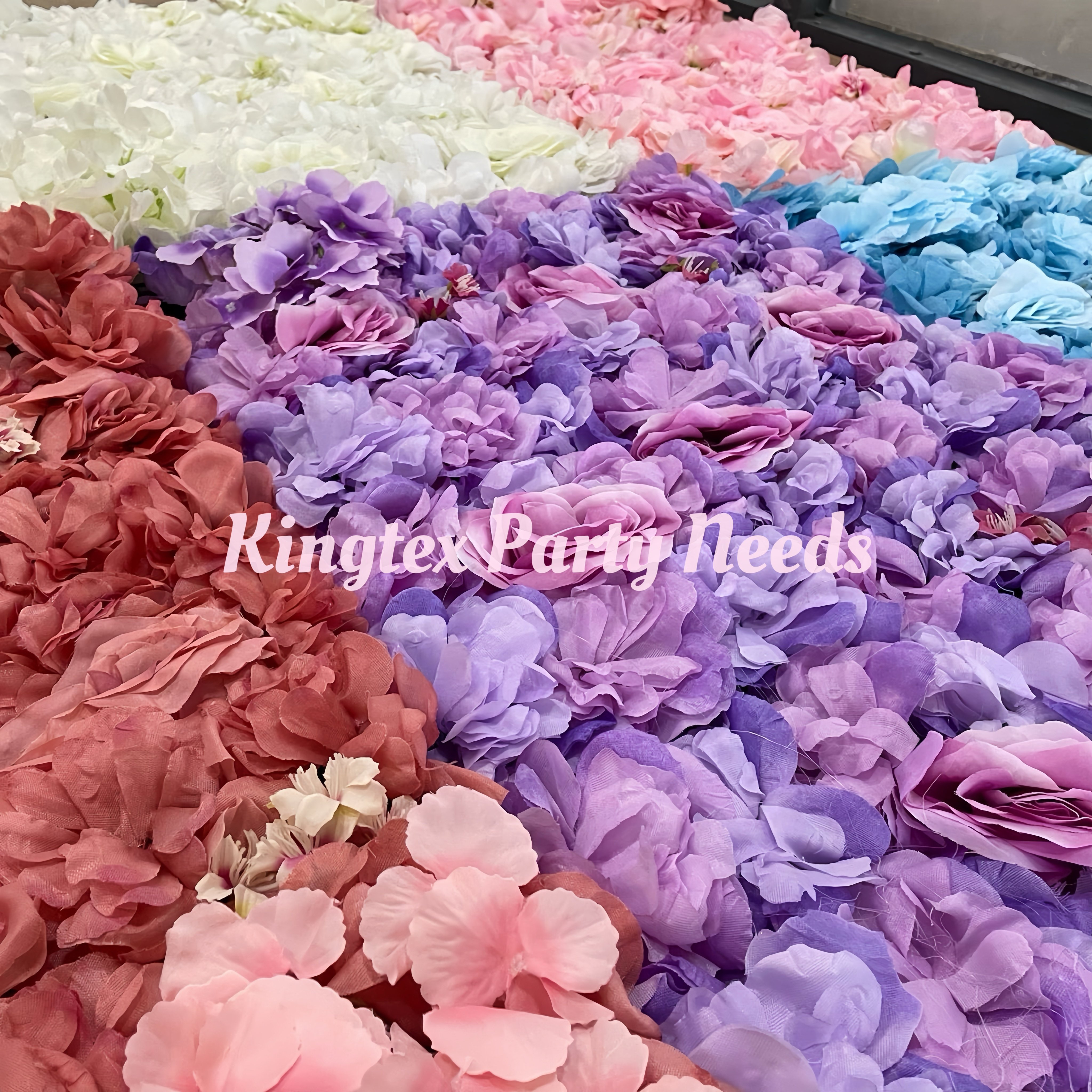 Silk Rose Flower Wall Artificial Flowers mat Wedding Wall Decor ...