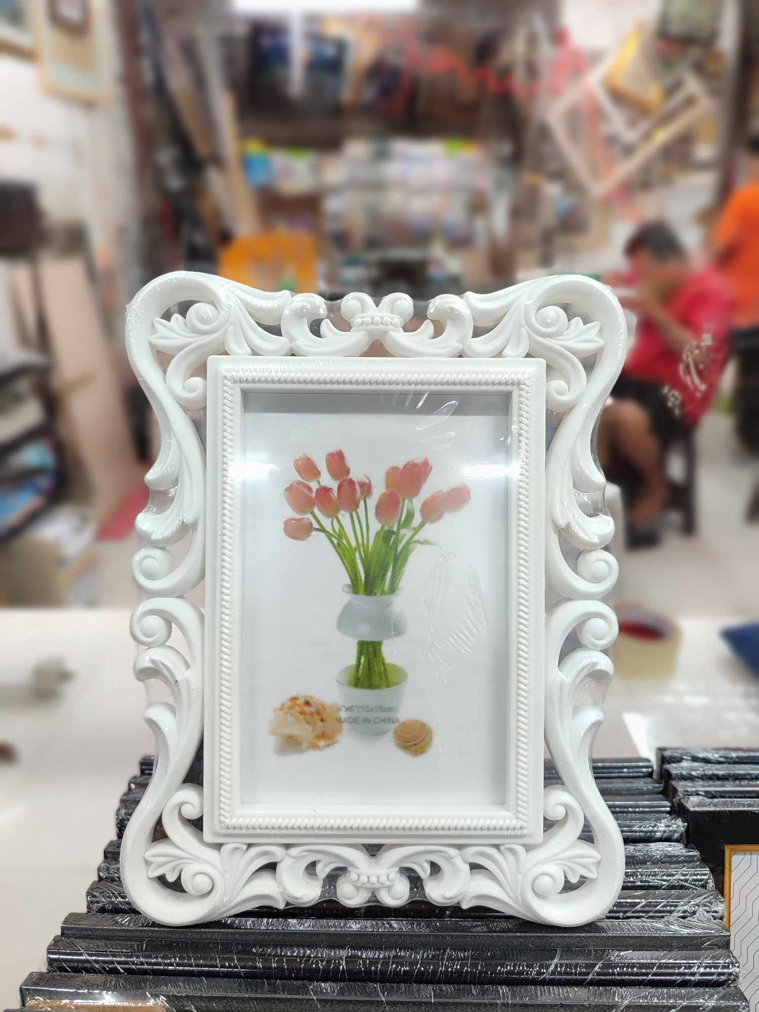 Vintage picture frame with different color available w/ glass (stand ...