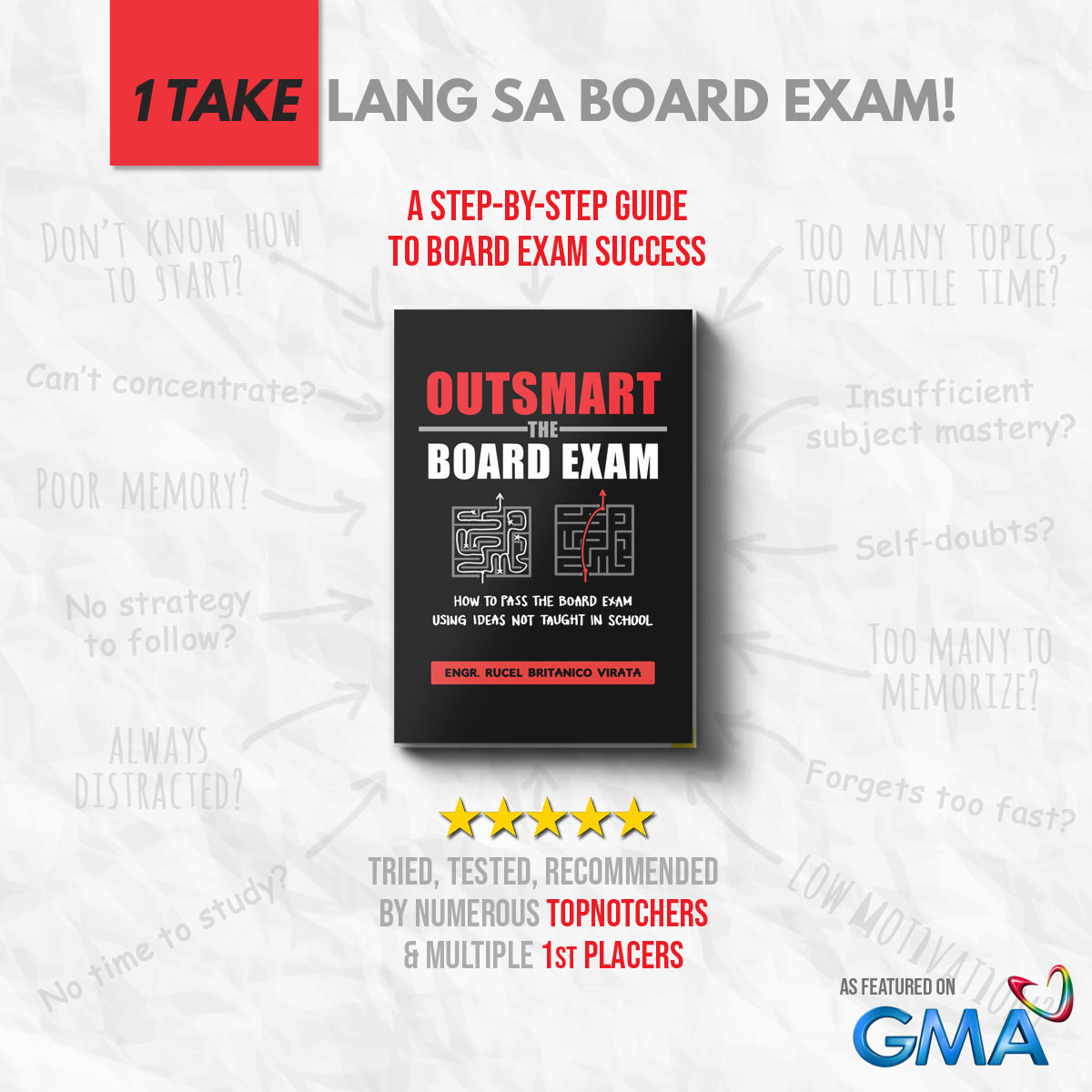 "1 TAKE" Board Exam Guide - Review Easier with Proven Tips + Study ...