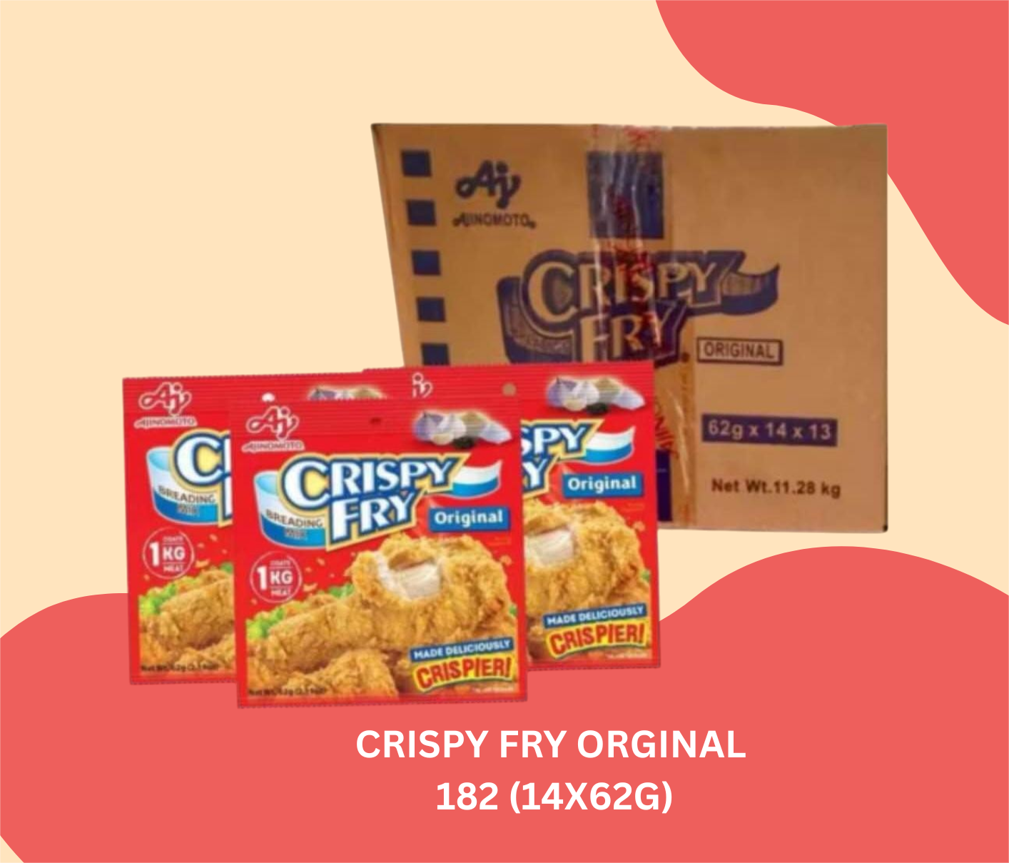 1 BOX CRISPY FRY® ORIG 62g pack of 7 Breading Mix for Chicken | Shopee ...