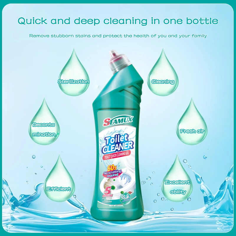 Seamux 2x500ml Antibacterial Toilet Bowl Cleaner Kills 99% Bacteria ...