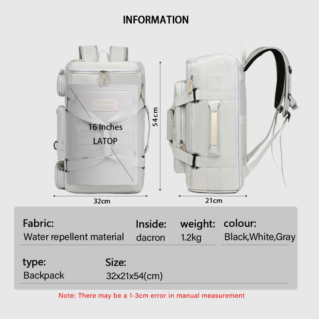36-55L Multifuntional Travel Backpack 3 in1 Waterproof Multifunctional ...