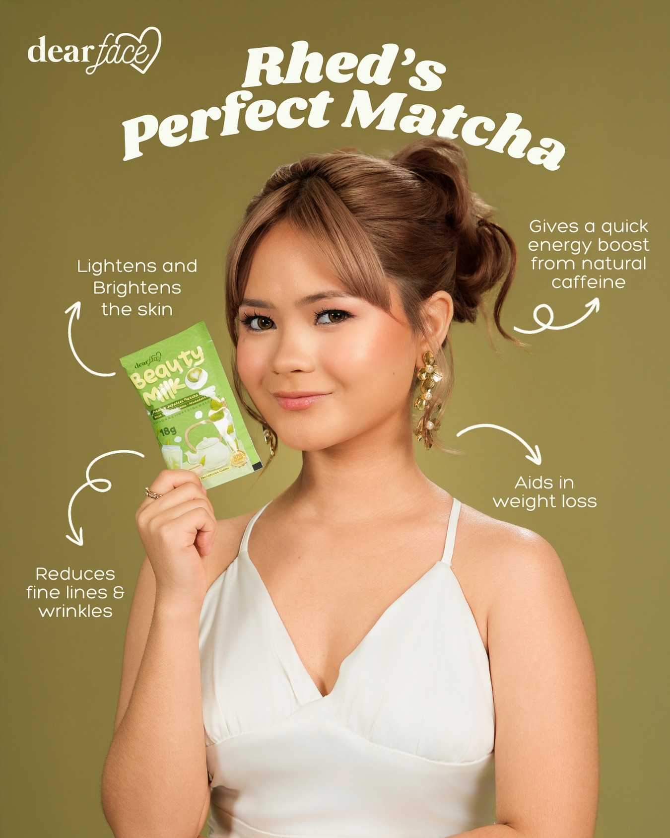 DEAR FACE Beauty Milk Premium Japanese Matcha Latte Green Tea ...