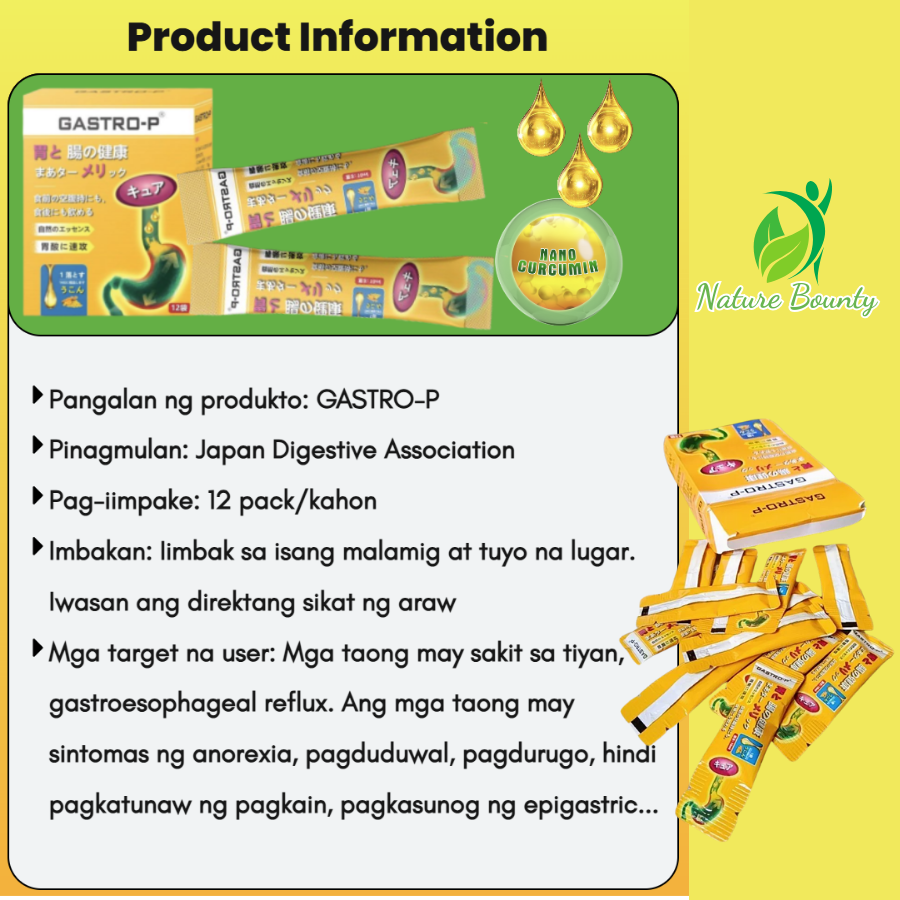GASTRO-P Herbal Stomach Relief – Soothes Heartburn, Magbuga, and Helps ...