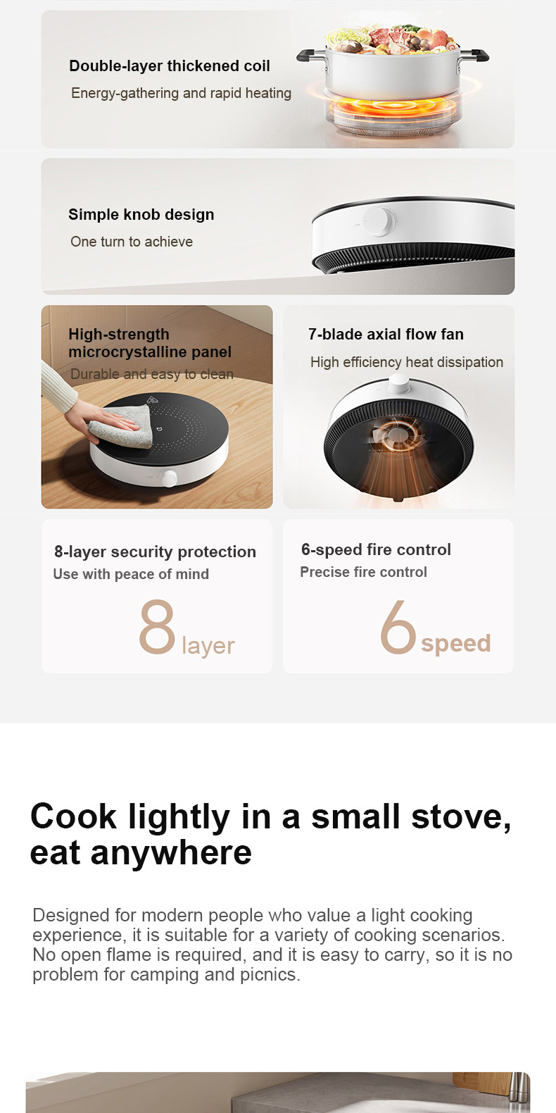 Xiaomi Induction Cooker 2100w Multi-function Cooker Precise Control ...
