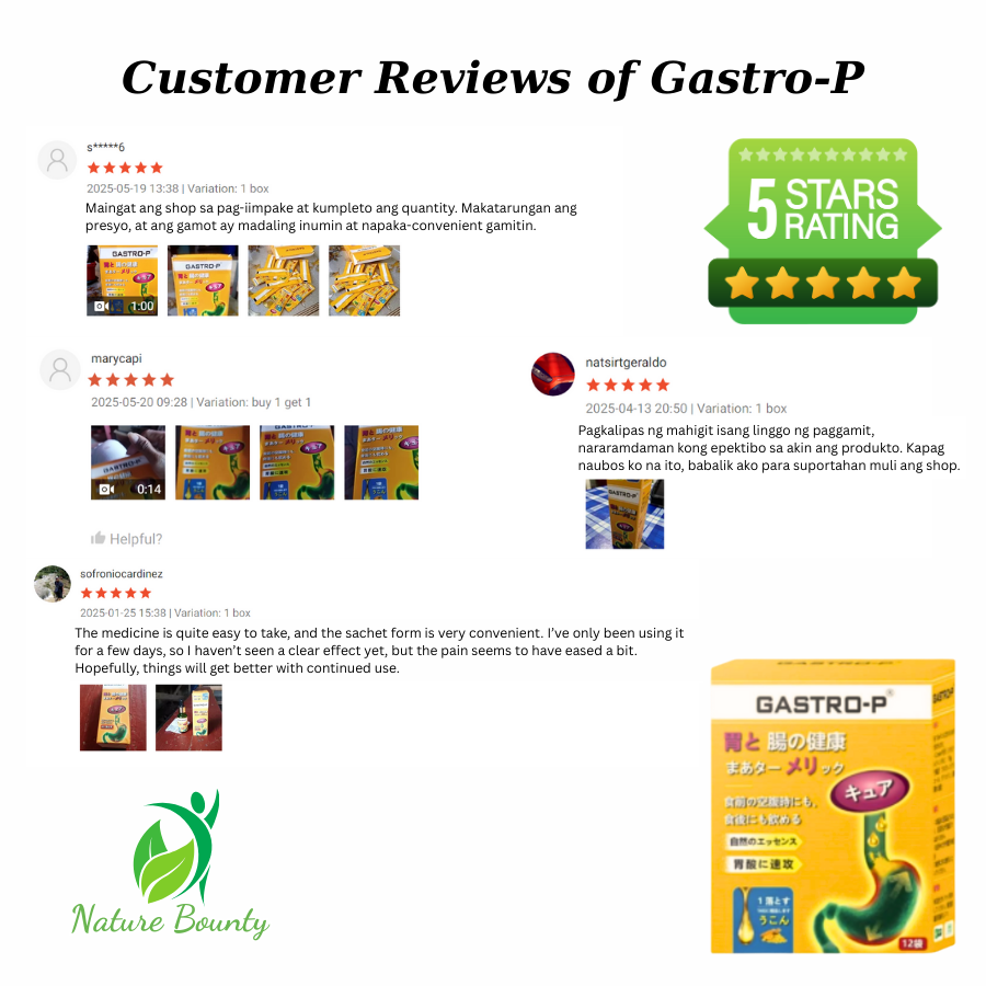 GASTRO-P Herbal Stomach Relief – Soothes Heartburn, Magbuga, and Helps ...