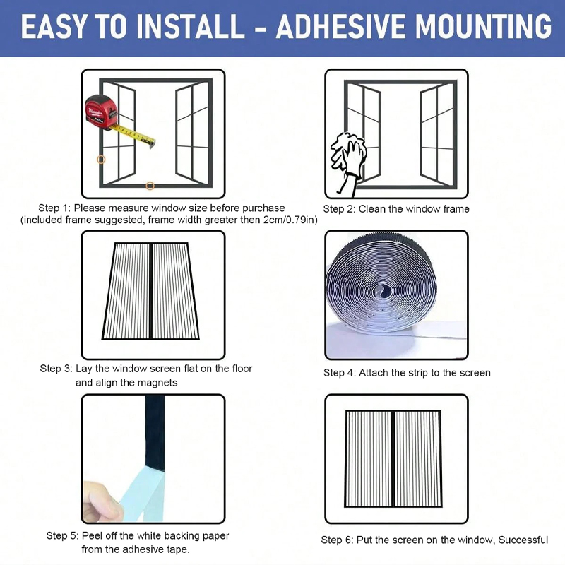 Window Screen Mosquito Net Anti-mosquito Screen for Window Velcro ...