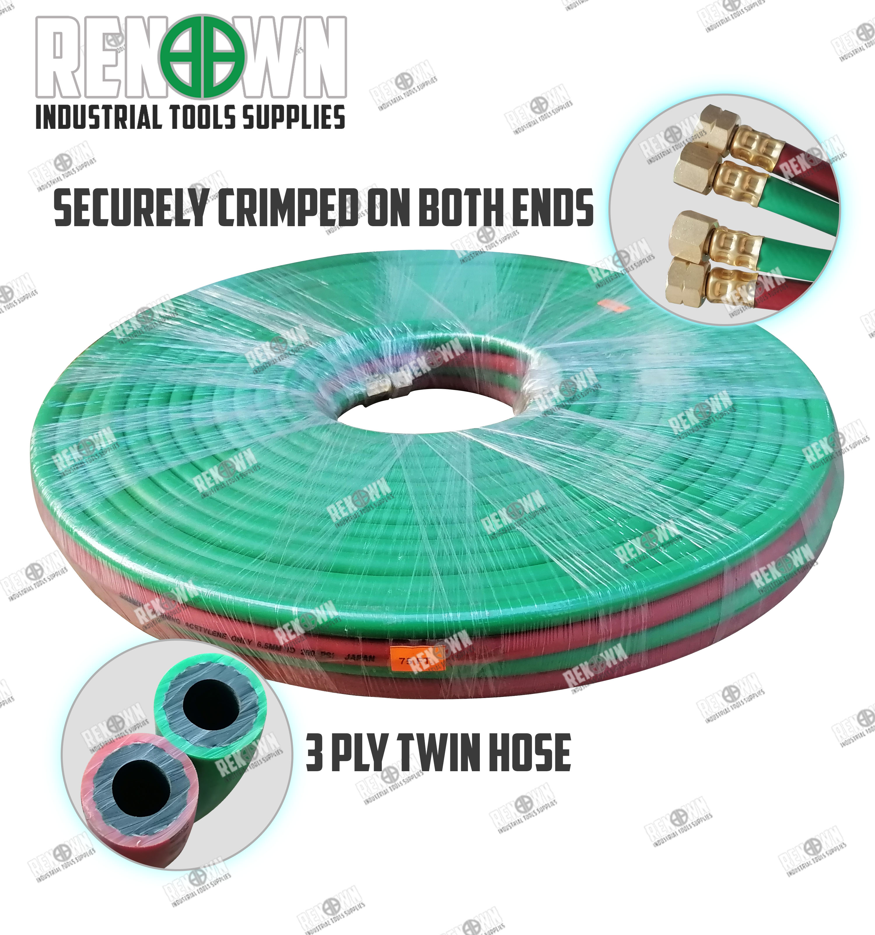 SANKI Twin hose with fittings (for cutting & welding outfit) 75 ft ...
