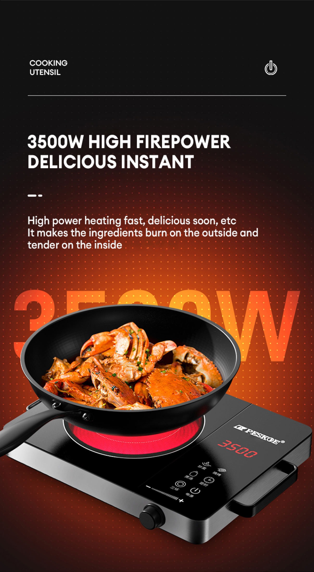 【BAB】Induction Cooker Multifunctional Inverter Infrared Stove Electric ...