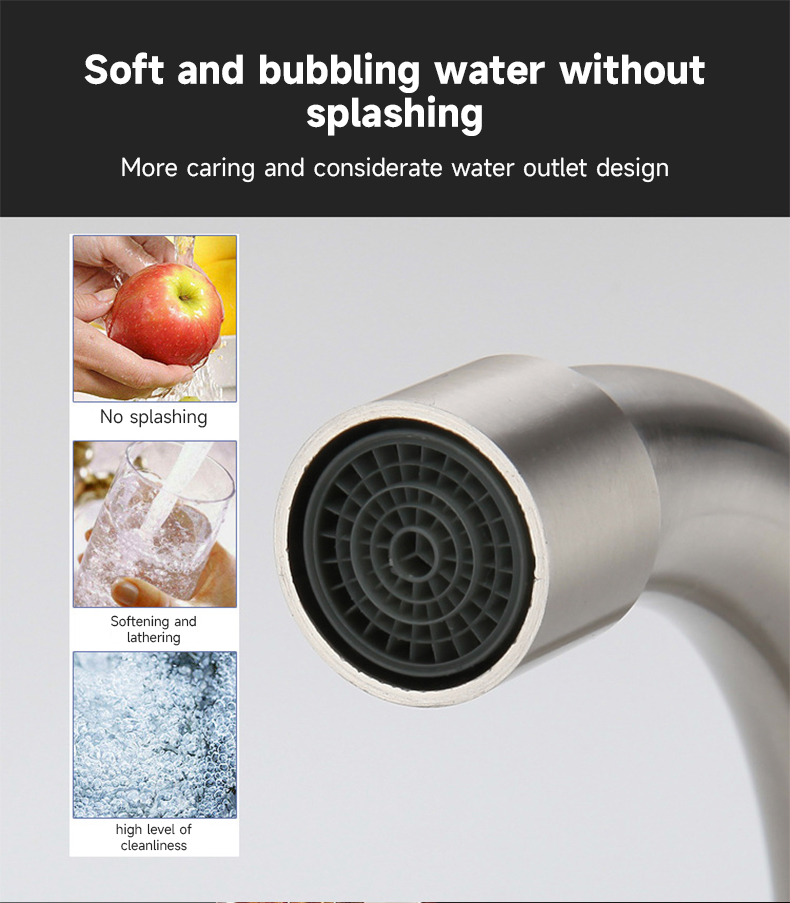 Aurora Gripo Stainless Faucet For Kitchen Sink Single Cold Water Double ...