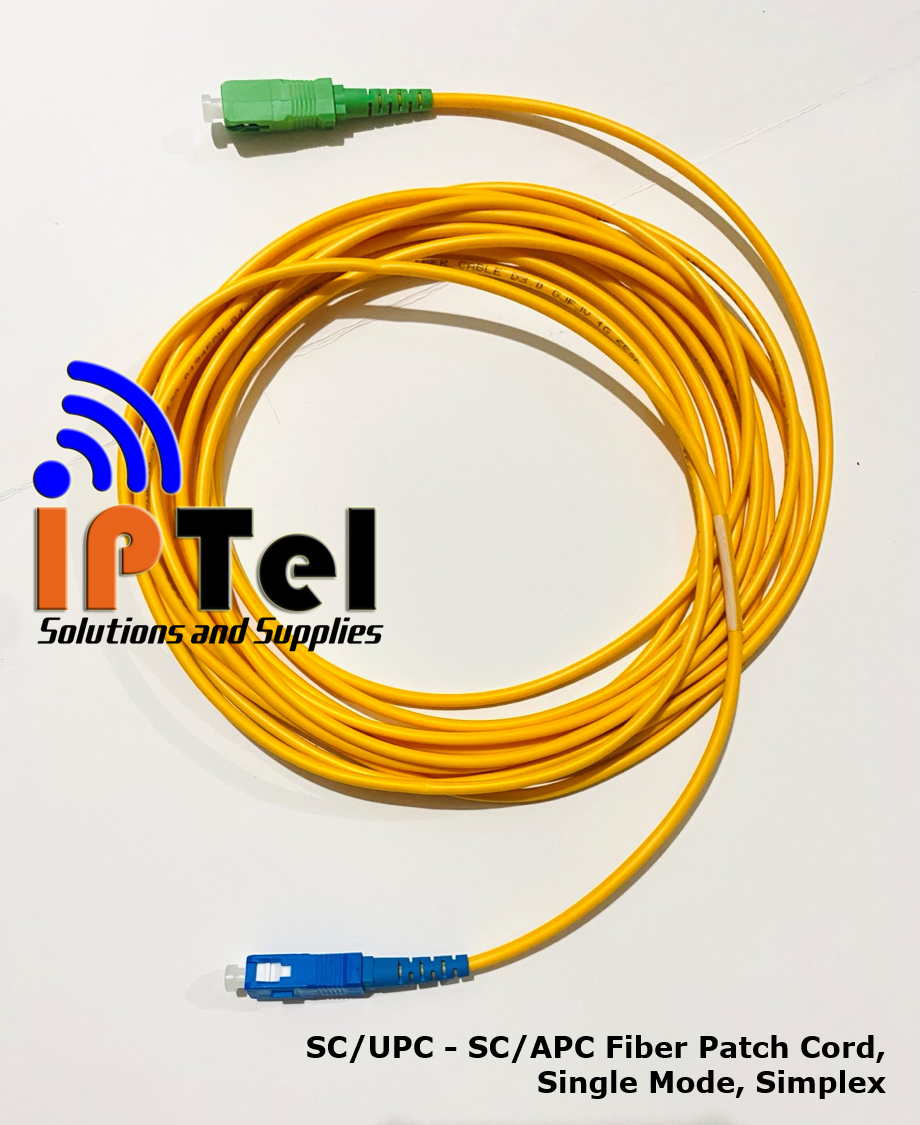 SC/UPC - SC/APC Fiber Optic Patch Cord, Single Mode, Simplex (5 M ...