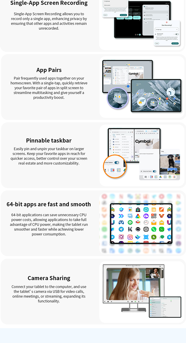 Teclast P50 25New 11" Android 15 Tablet 20GB(8+12) + 128GB Dual SIM ...