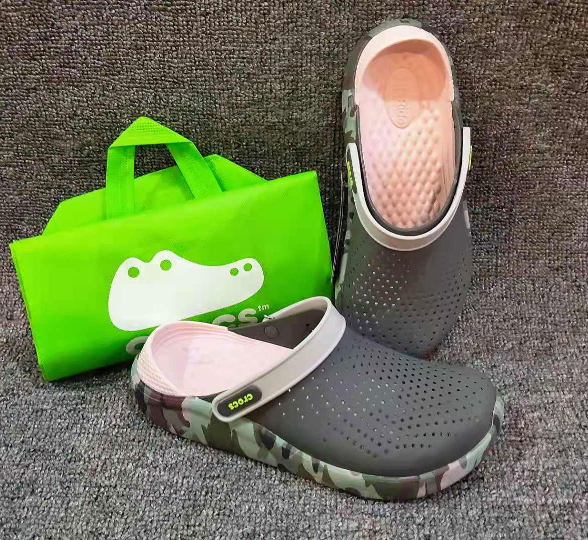 crocs LiteRide camouflage graffiti couple slippers sandals ...