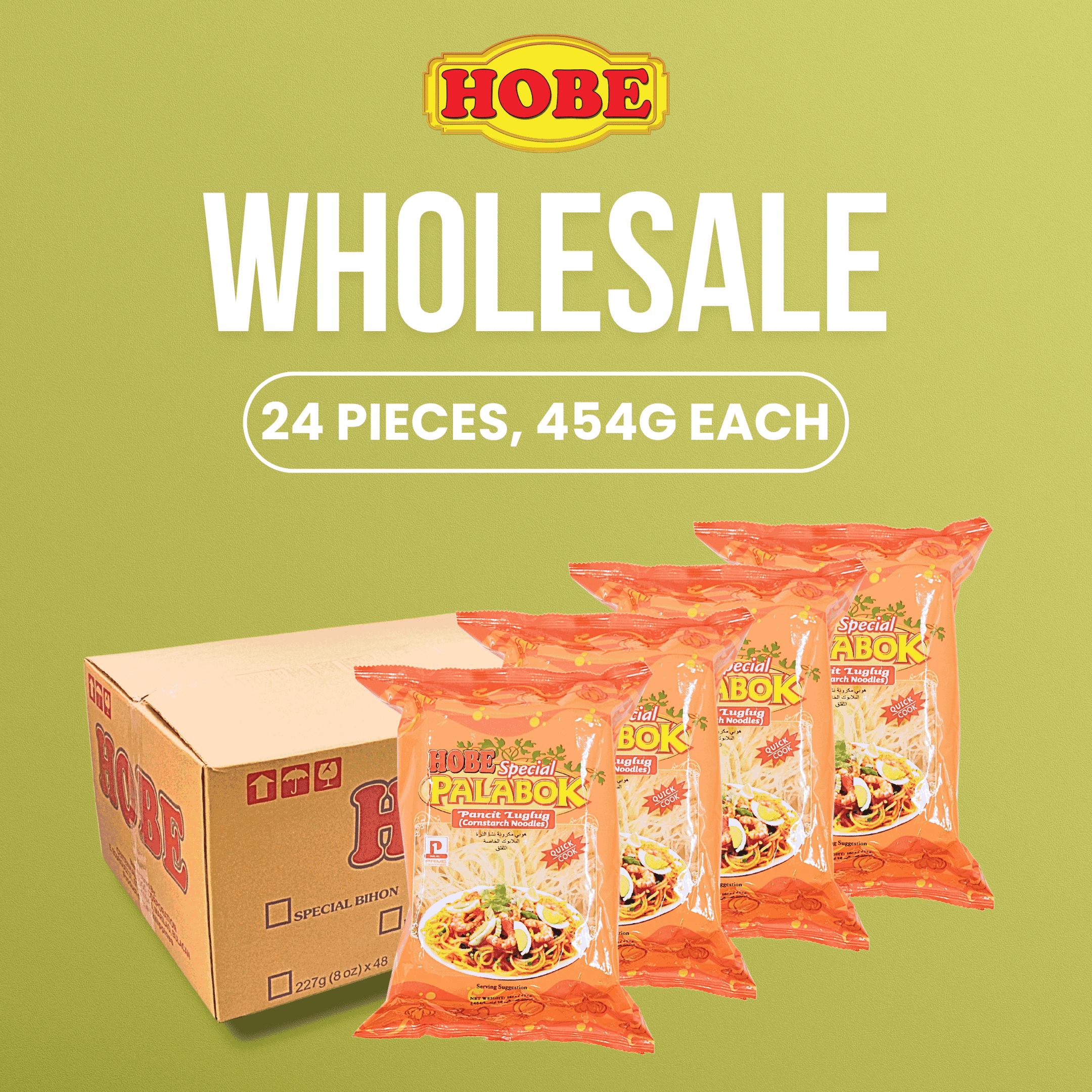 WHOLESALE Hobe Pancit Palabok Noodles - Quick Cook (454g / pack, 24pcs) | Shopee Philippines