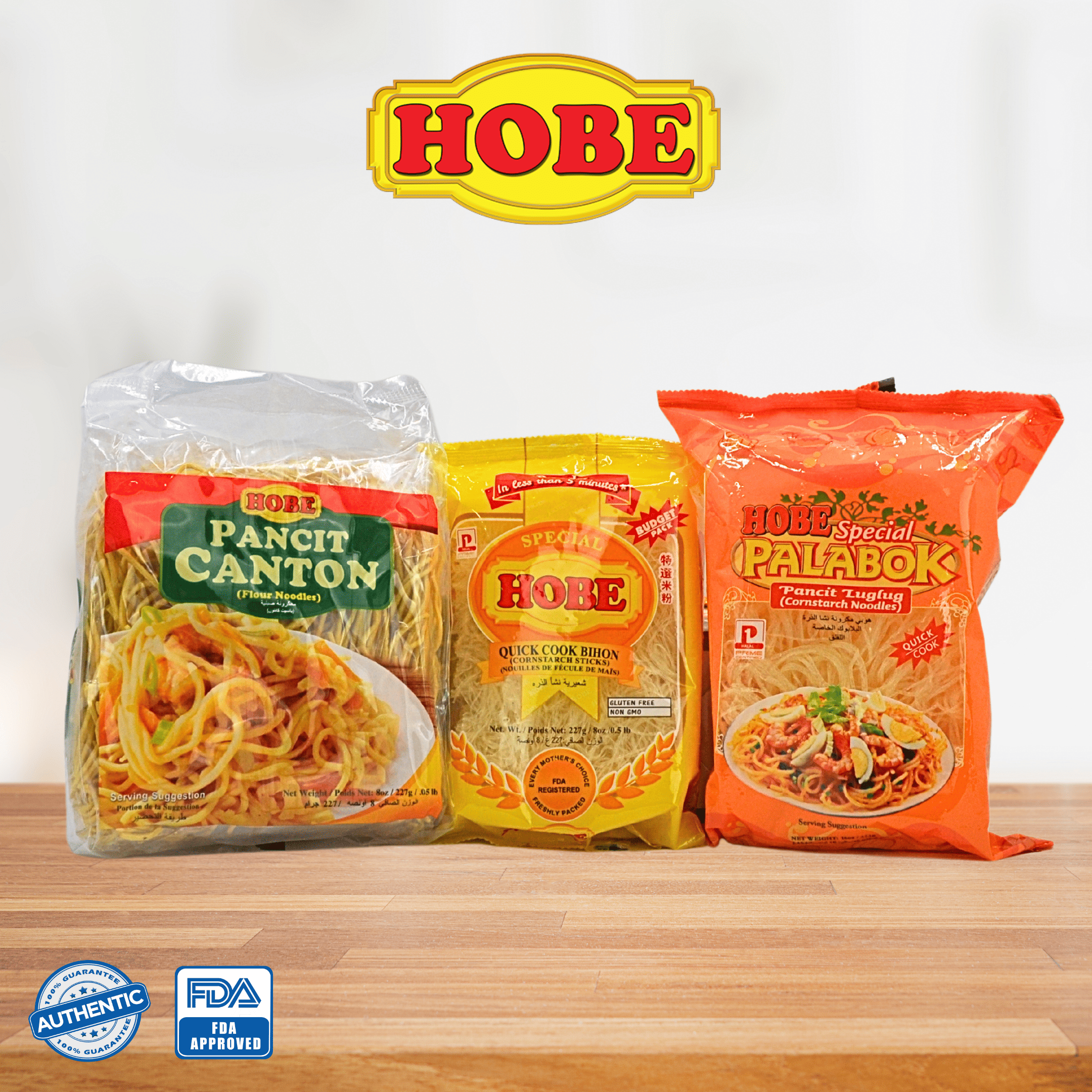 Hobe Pancit Noodles Trial Pack - Bihon, Canton, Palabok | Shopee ...