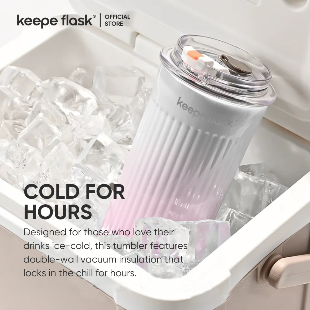 [Name Engraving] Keepe Flask Pink Coffee Mug Leakproof Stainless Steel ...
