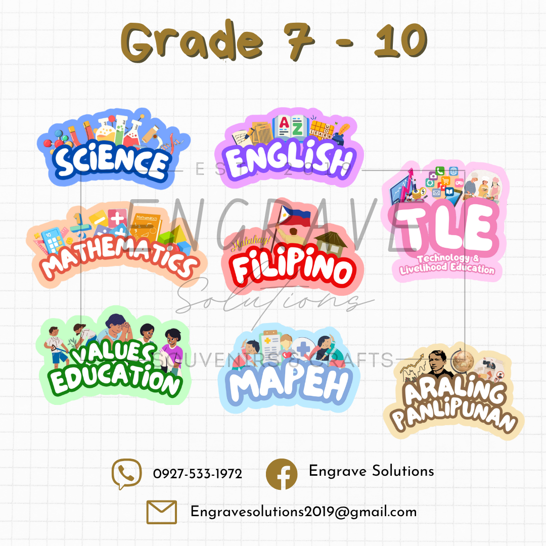 SUBJECT STICKER - MATATAG CURRICULUM | Shopee Philippines