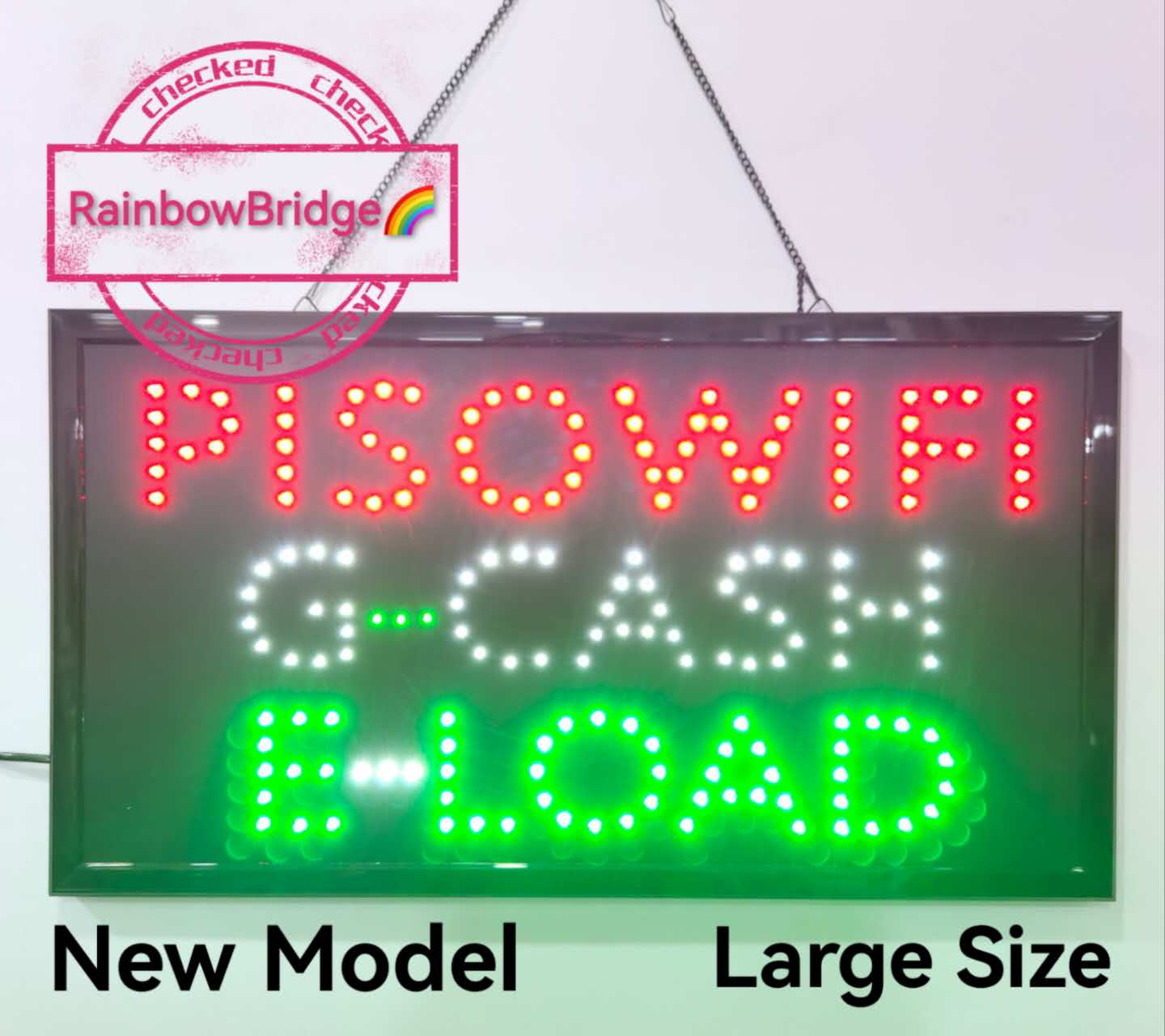 RAINBOW BRIDGE LED SIGN PISO WIFI GCASH E LOAD （New-Small-Large) #SIZE ...