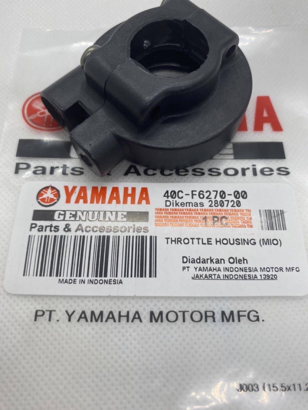 YAMAHA GENUINE THROTTLE HOUSING MIO SPORTY/ SOULTY/ AMORE part No. 4OC ...