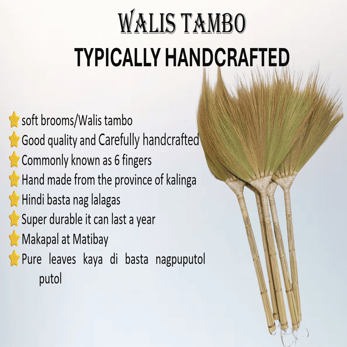 WALIS TAMBO / Soft Broom Typically made From Province of Kalinga ...