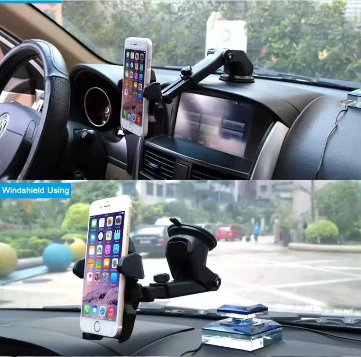 One-Touch Long Neck Car Phone Holder - Adjustable Mount for iPhone ...