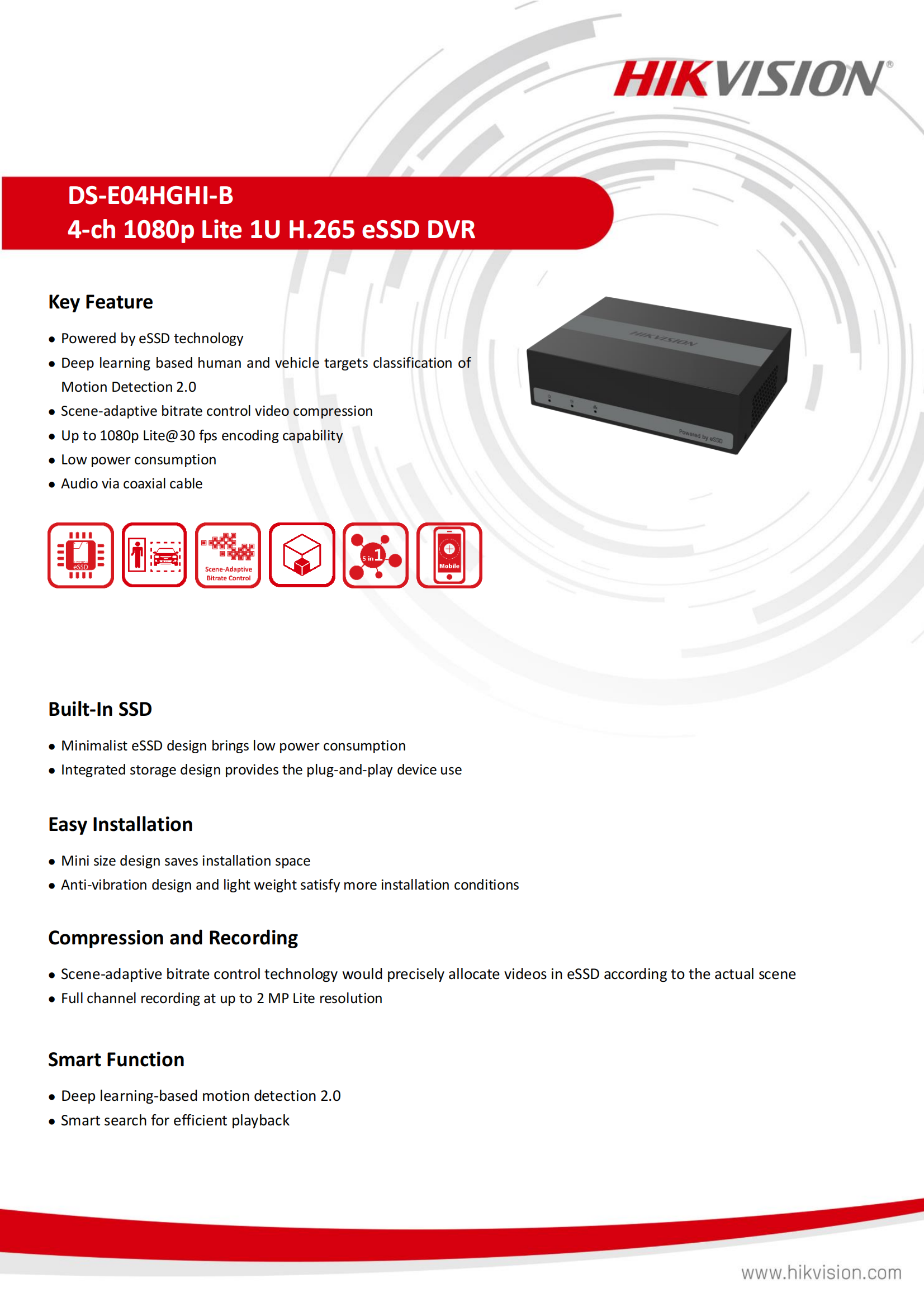 Hikvision 2MP CCTV Package 4CH 8CH Built in SSD storage for EDVR CCTV ...