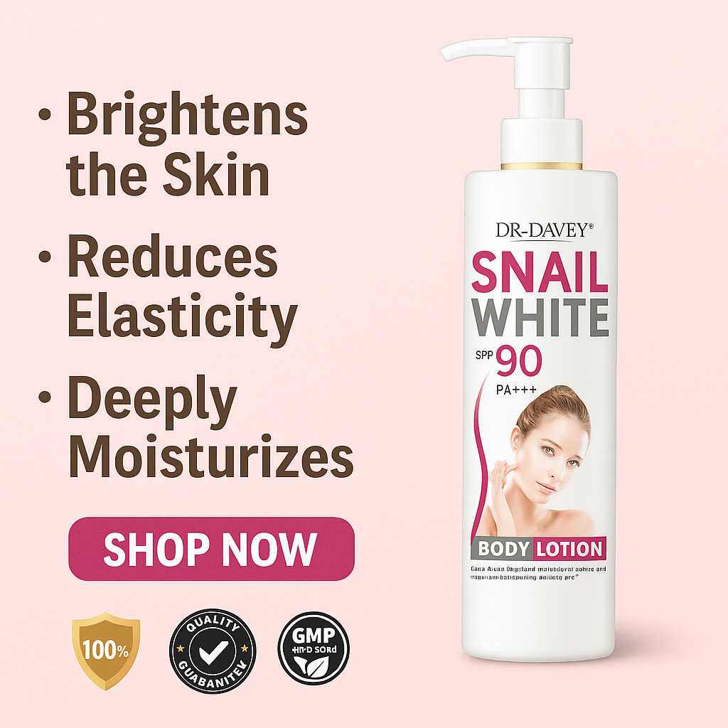 Snail White Whitening Lotion by Dr. Davey | SPF90 Body Brightening ...