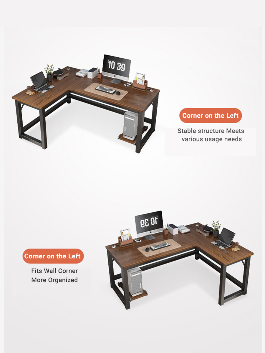 COD L-shaped Office Desk Corner Computer Table Home Study Table Gaming ...