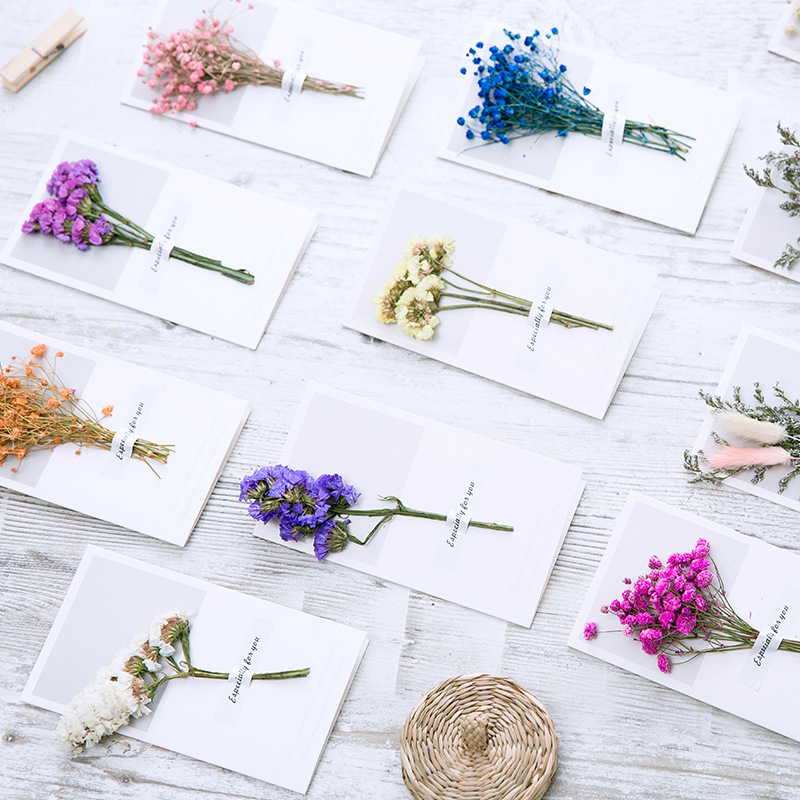 Dried Flower Blessing Card Mother Day Birthday Party Blessing Card ...